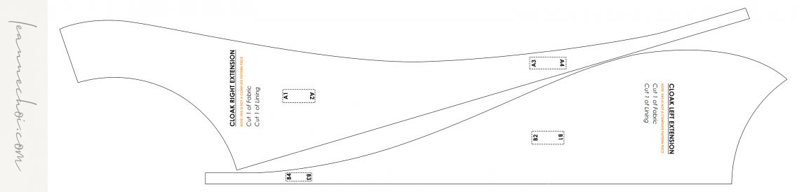 Part 1: Assembling the Cloak Pattern Pieces – Leanne Choi
