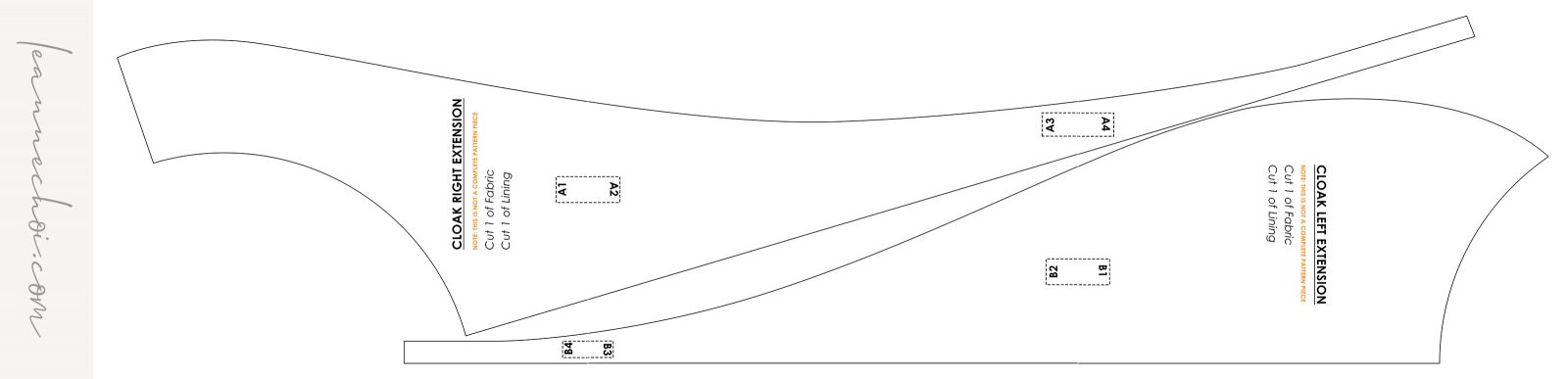 Part 1: Assembling the Cloak Pattern Pieces – Leanne Choi